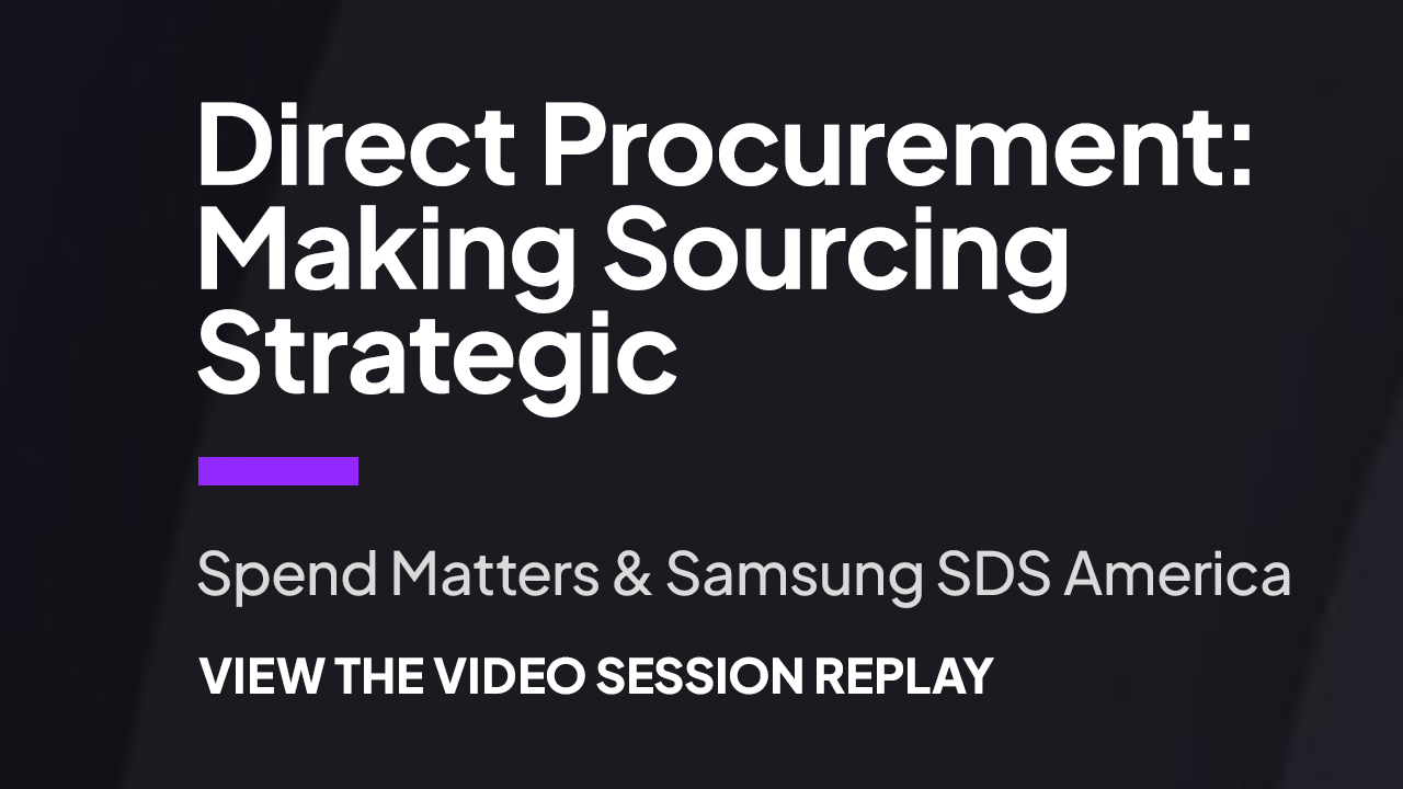 Direct Procurement Webinar - Spend Matters
